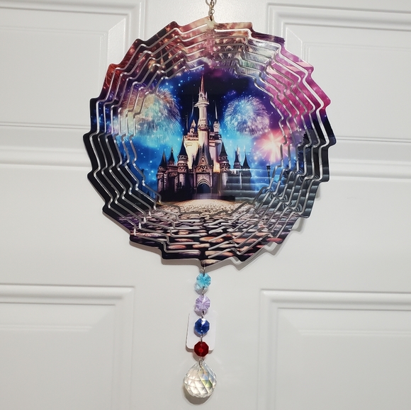 Artisan | Accents | Cinderella Castle Fireworks Double Sided 3d Wind ...